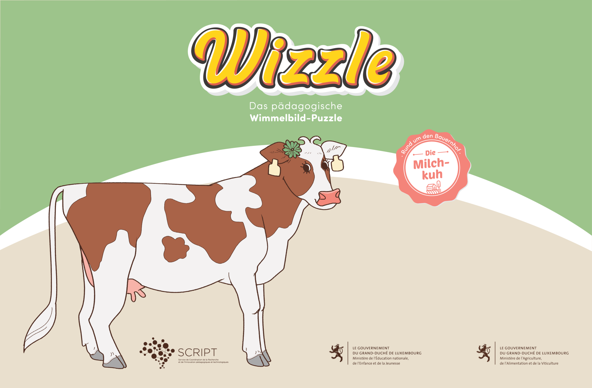 Wizzle Wimmelbild-Puzzle — Rund um den Bauernhof: Die Milchkuh | Heydoo ...